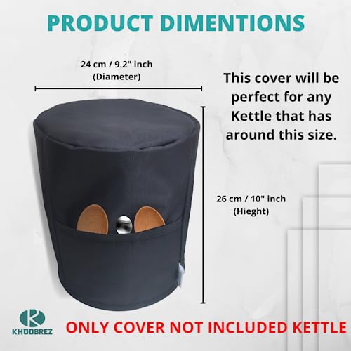 KHOOBREZ Glass Electric Kettle waterproof, Dustproof and Washable Cover EK-MBC(Black)