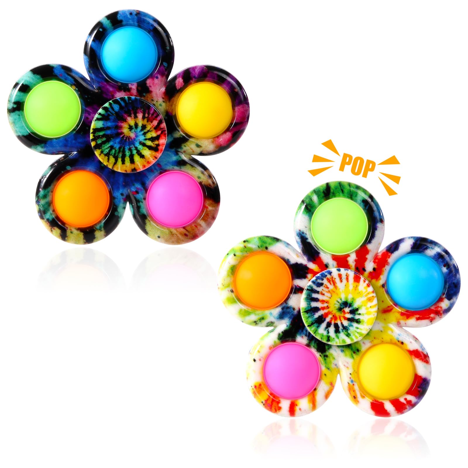 Gigilli Fidget Spinners Pop for Kids 2 Pack, Sensory Fidget Toys for Kids 8-12 4-8 Goodie Bags Stuffers, ADHD Autism Fidget Toys for Toddler 1-3 Boys Girls, Classroom Prizes Valentines Birthday Gifts