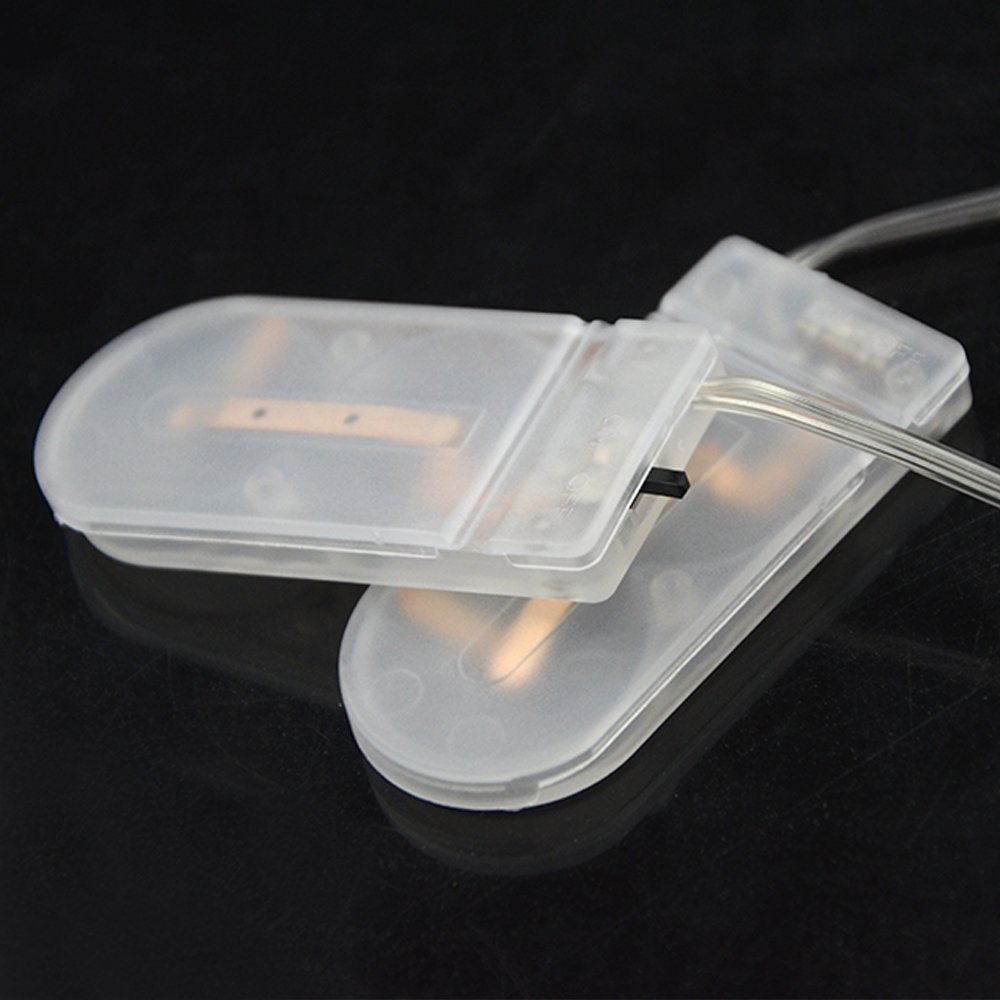 WMYCONGCONG 15 PCS 2X 3V CR2032 Battery Holder Coin Button Cell Battery Holder Case with ON/Off Switch Lead Wire Type (Clear)