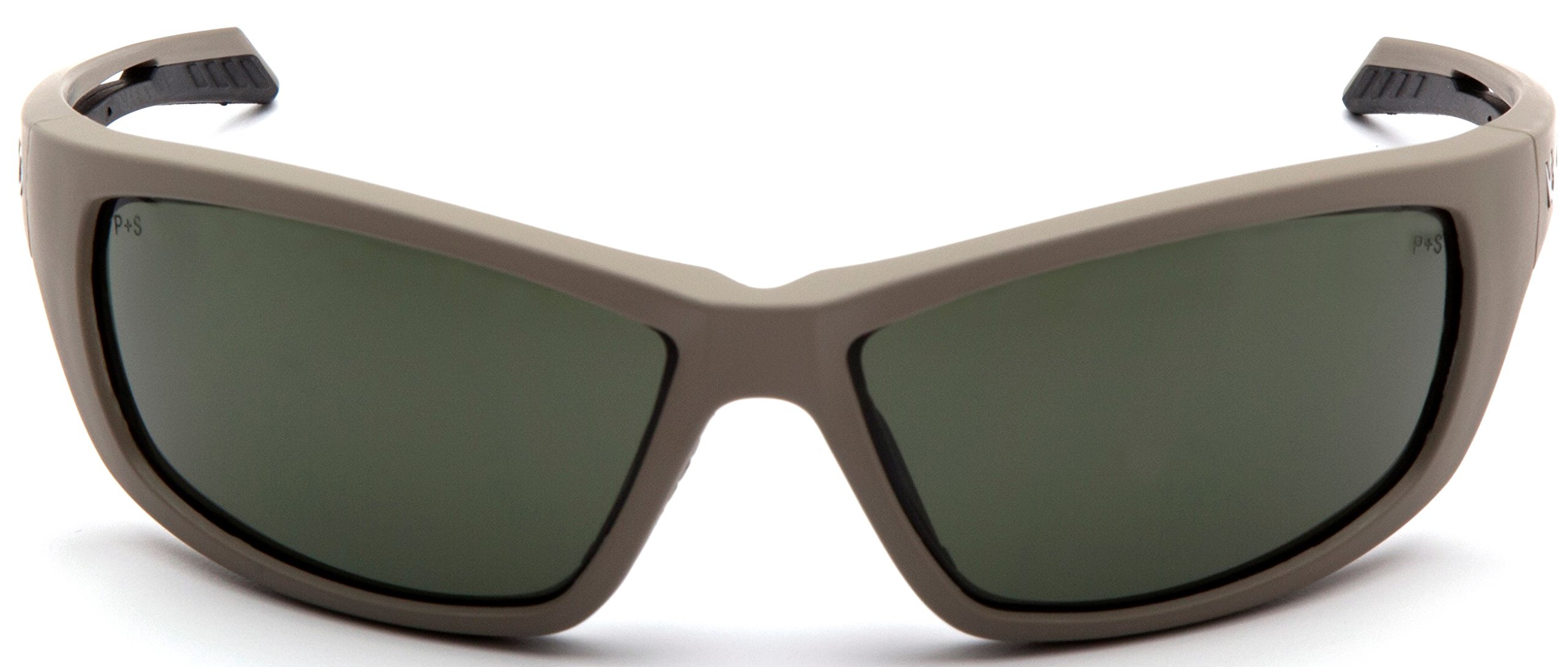 Venture Gear Howitzer Safety Glasses Tan Frame/Forest Gray Lens