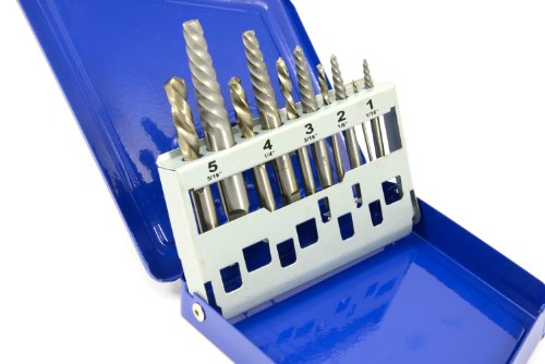 Forney 20512 Drill Bit Set, Industrial Pro Left Hand HSS Screw Machine Length Stubby, 1/16-Inch thru 5/16-Inch, 10-Piece