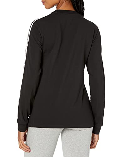 adidas Originals,womens,3-Stripes Long Sleeve,Black,Medium