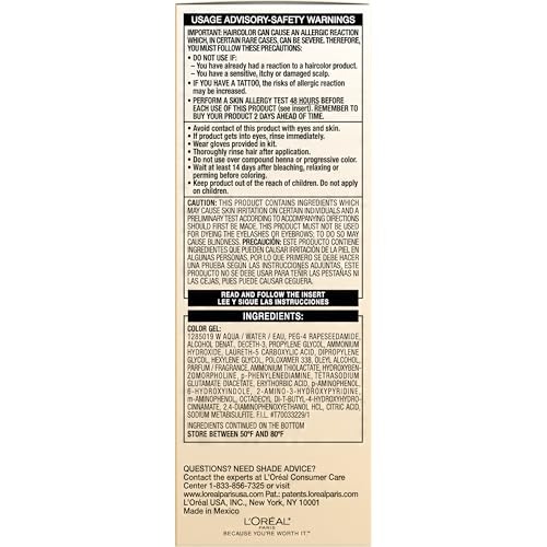 L'Oreal Paris Superior Preference Fade-Defying + Shine Permanent Hair Color, 5G Medium Golden Brown, Pack of 1, Hair Dye