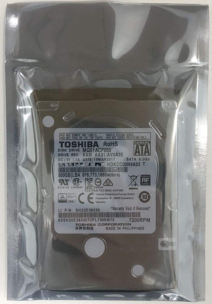 Toshiba HDKCC00 MQ01ACF050 500GB 7200RPM SATA-600 2.5 Internal Hard Drive (Renewed)