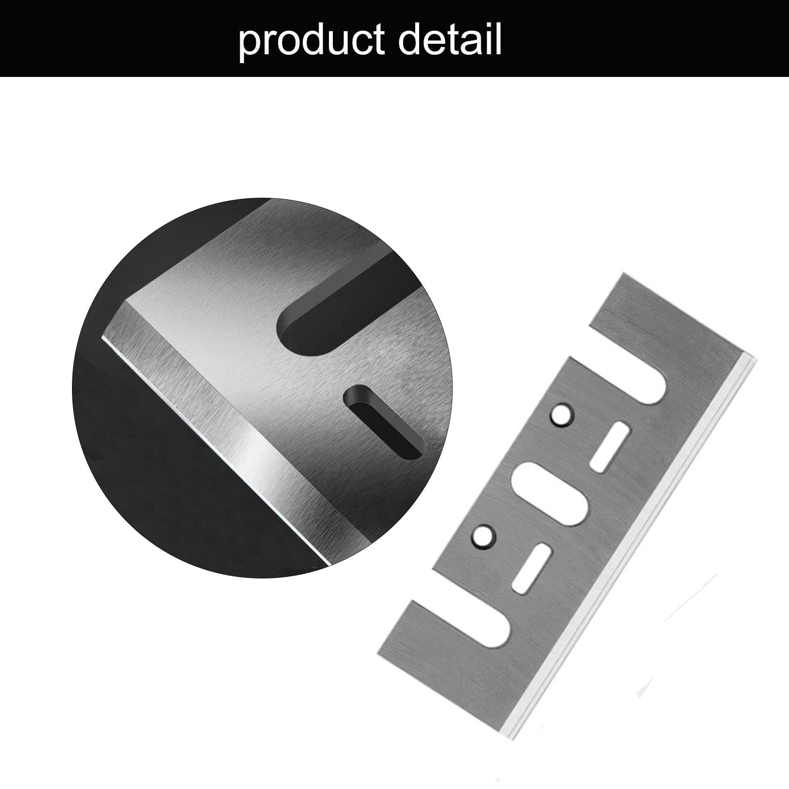 6 Pcs 3-1/4 Inch Hand Planer Blades, 82mm Re-sharpenable Blades Replacement for Makita KP0810,1900B, Dewalt DCP580, DW6655,Bosch 1594 and Most Handheld Planer