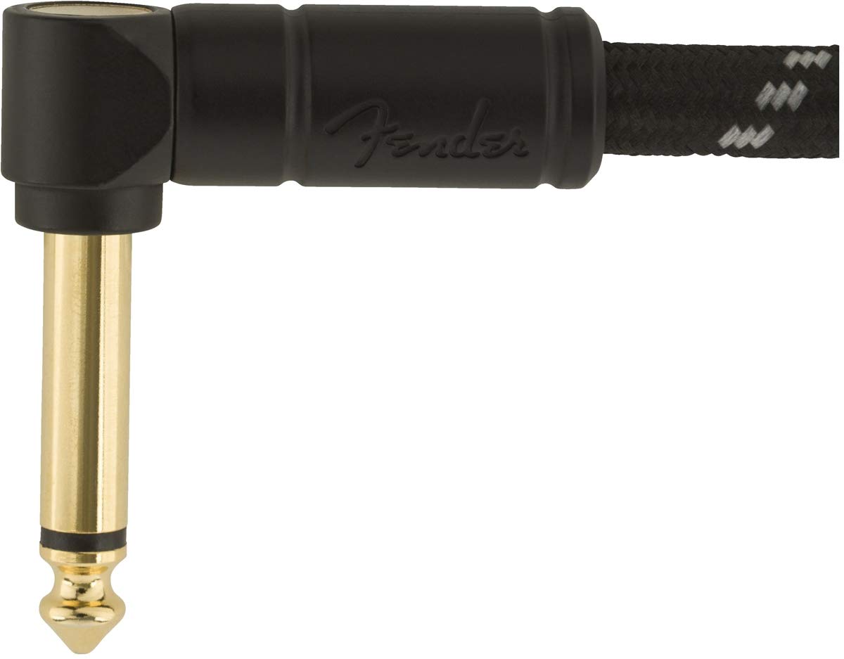 Fender Deluxe Series Instrument Cables, Straight/Angle, Black Tweed and Tweed, 15ft
