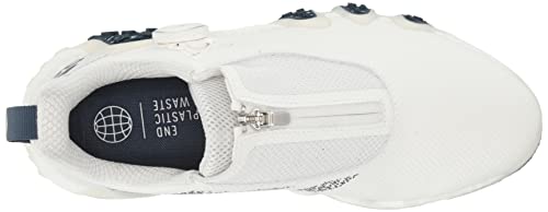 adidas Men's CodeChaos 22 BOA Spikeless Golf Shoes, Footwear White/Crew Navy/Crystal White, 11