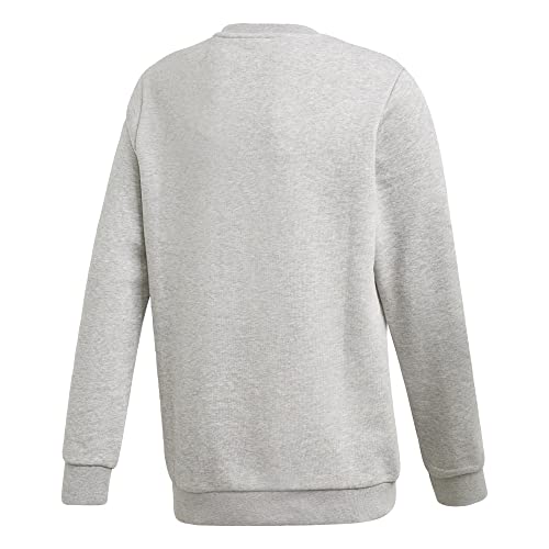 adidas Originals unisex-youth Trefoil Crew Sweatshirt Medium Grey Heather Large