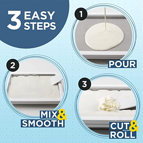 Ice Cream Maker, Rolled Ice Cream Maker, Food Grade Stainless Steel Tray Type Instant Ice Cream Roll Maker For Family, DIY Making Soft Serve Ice Cream Machine, Frozen Yogurt, Ice Cream (white) (White)