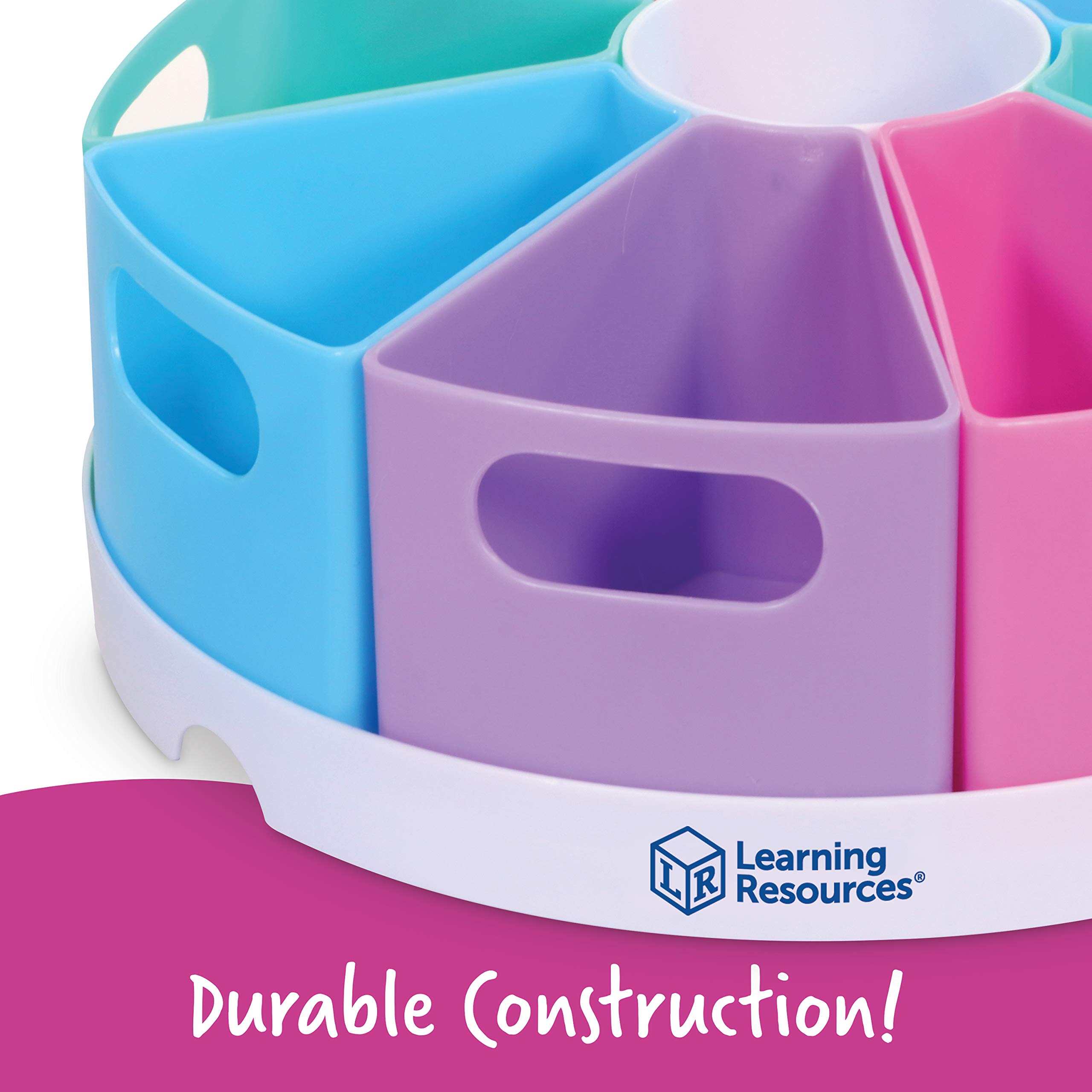 Learning Resources Create-a-Space Storage Center, 10 Piece set - Desk Organizer for Kids, Art Organizer for Kids, Crayon Organizer, Homeschool Organizers and Storage