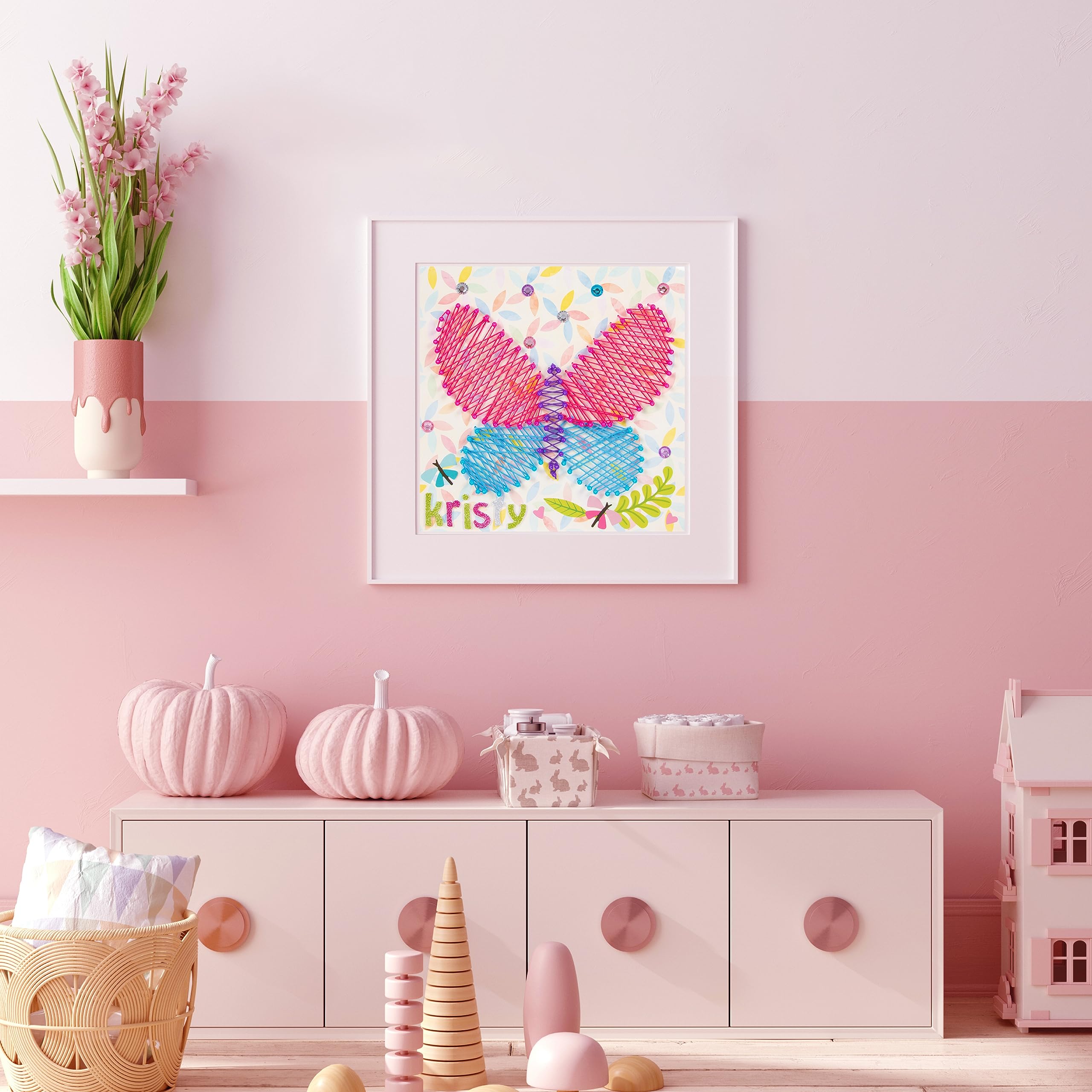 Creative Kids String Art Kit for Kids Age 6+ | 4 Fun Projects in 1 String Art Craft Kit Flower, Heart, Rainbow & Unicorn | String Art Kids Birthday Gifts for Girls & Boys