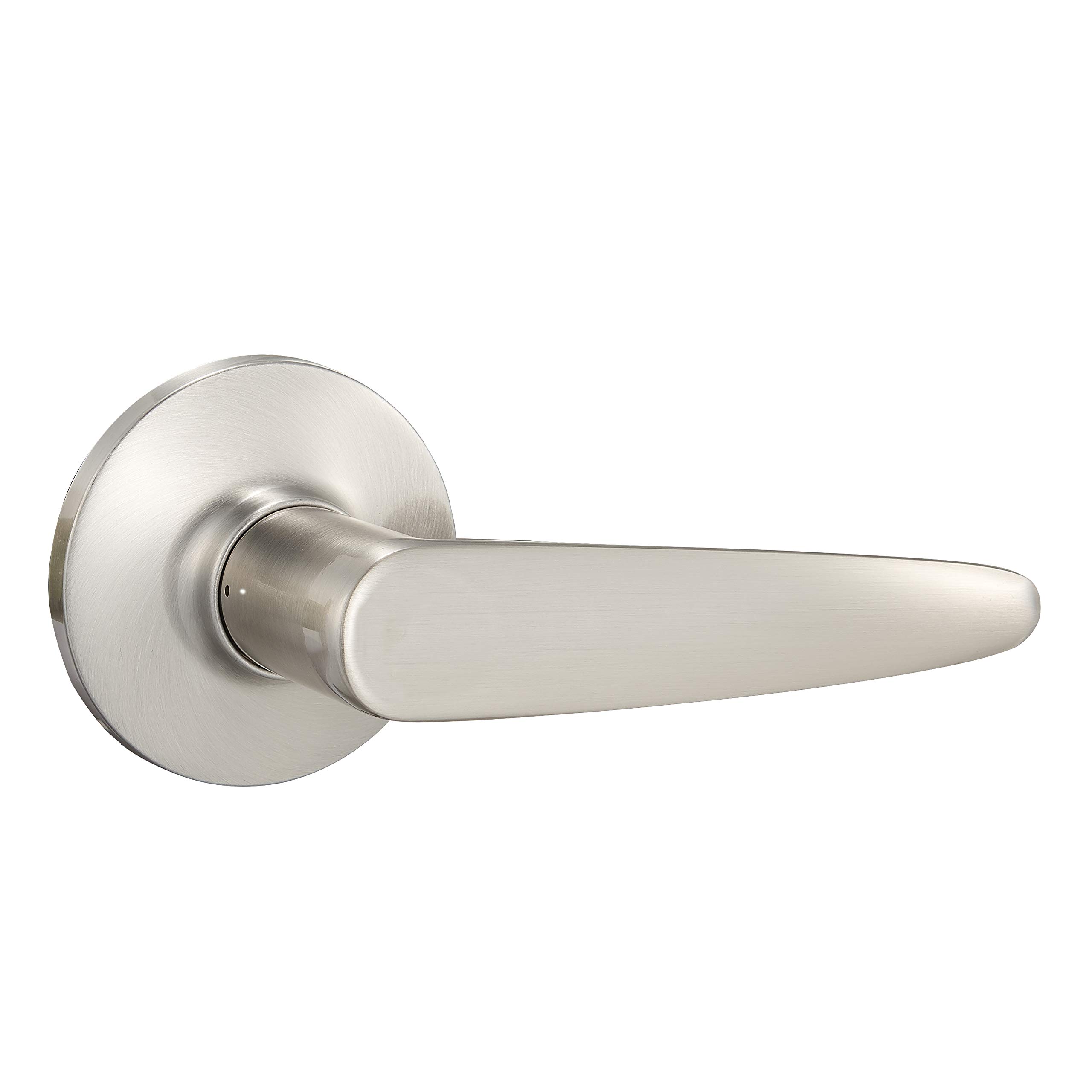Amazon Basics Cambridge Reversible Passage Door Lever, Satin Nickel