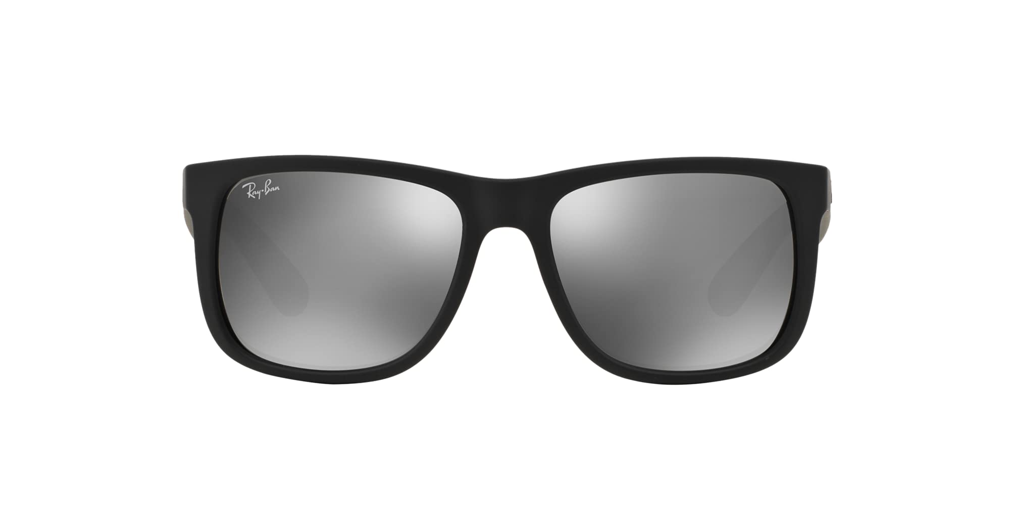 Ray-Ban RB4165 Justin Sunglasses + Vision Group Accessories Bundle for unisex-adult (Rubber Black/Grey Mirror Silver (622/6G),55)
