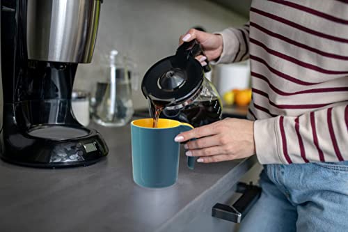 GEJIA Plastic Reusable Coffee Mugs with Handles,Stackable Unbreakable Coffee Cups Set of 4-16.5 Ounce Cups for Cocoa, Milk, Tea or Water, Drinking Cup for Kids & Adult, Dishwasher and Microwave Safe