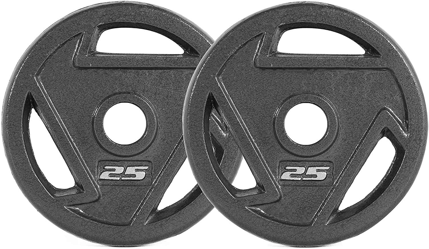 CAP Barbell 2-Inch Olympic Grip Plate Weight Plate for Strength Training and Weightlifting (25-Pound (Set of 2))
