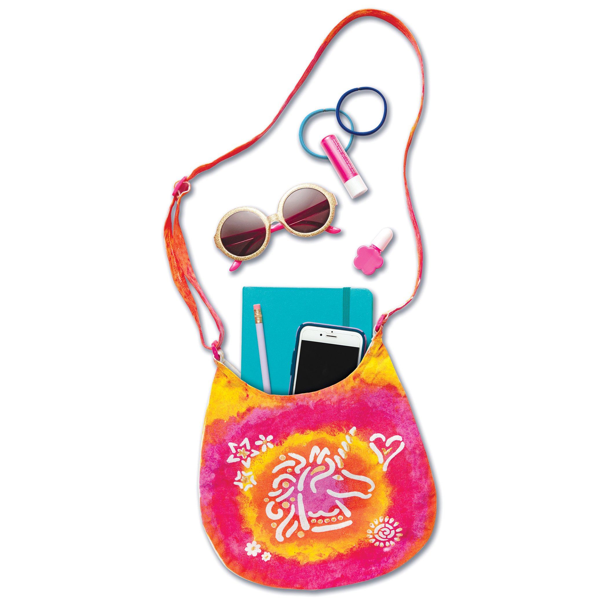 Creativity for Kids Bag Boho Batik Bag, Gold,White