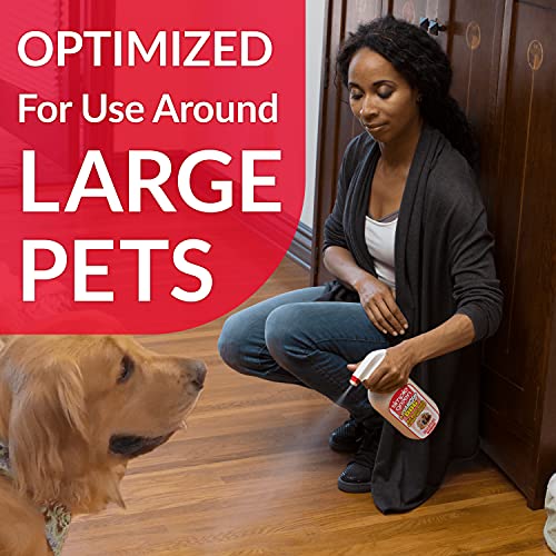 Simple Green Advanced Dog Stain & Odor Remover - Bacteria & Enzyme Cleaner for Large Dogs - Stain Remover for Carpet & Fabric β eliminates Urine Odor (32 oz Sprayer)