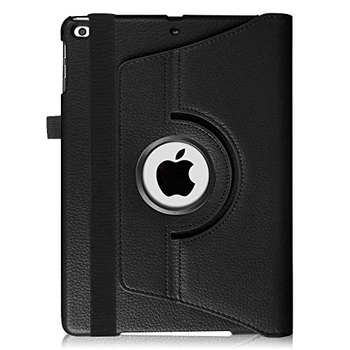 Fintie Rotating Case for iPad 6th / 5th Generation (2018 2017 Model, 9.7 inch), iPad Air 2 / iPad Air 1-360 Degree Rotating Protective Stand Cover Auto Sleep Wake, Black
