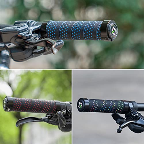 AECBUY MTB Bike Handlebar Grips PP Wrapped Anti-Slip Comfortable Aluminum Alloy Ring Lock Bicycle Grips Cycling Accessories,Black