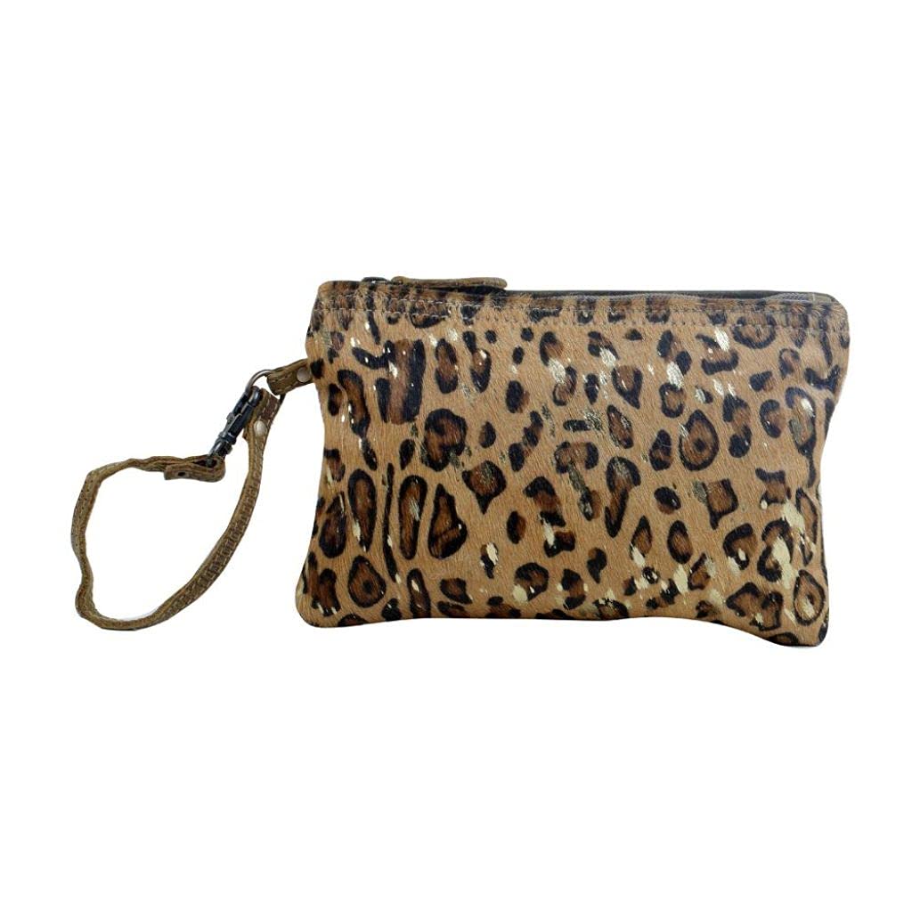 Myra Bag Slick Cowhide Pouch Upcycled Cowhide & Leather S-2827
