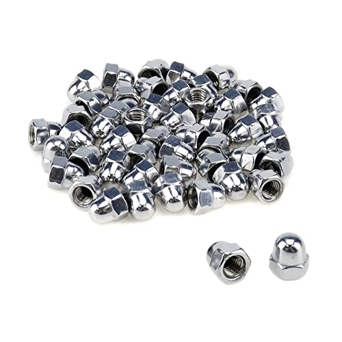 Bitray Acorn Nut M6 304 Stainless Steel Acorn Hex Cap Nuts -50pcs