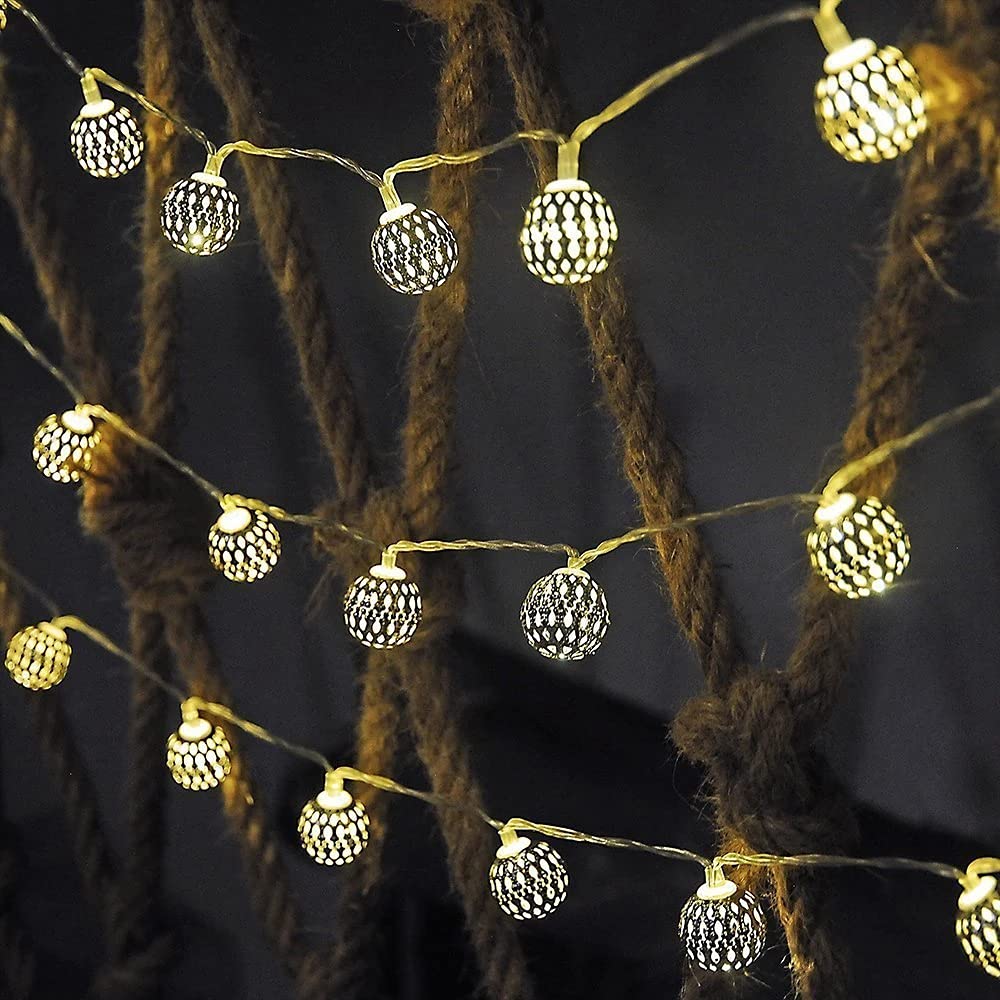 Globe String Lights, 20/30/50 Balls Waterproof LED Fairy Lights, Outdoor Starry Lights Solar Powered String Lights, Decorative Lighting for Home, Garden, Party, Festival, Warm White