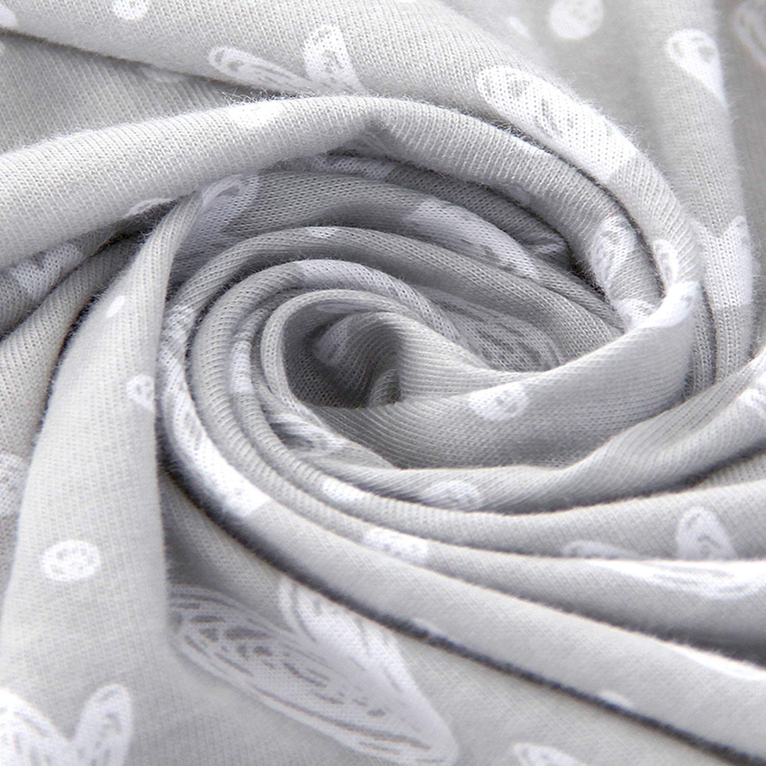 Biloban Organic Cotton Youth Pillowcase 2 Pack, (Pillowcase Only) Kids Pillowcase for Sleeping Fit Pillow Sized 16" x22“, Envelope Travel Pillowcase for Girl Boy, Gray Heart & White Star