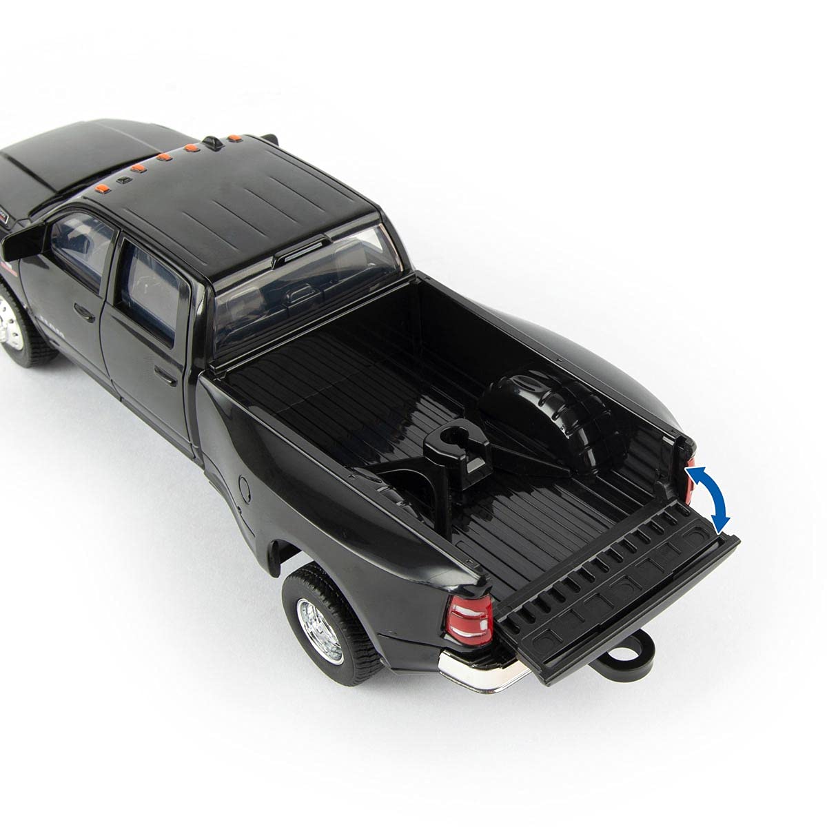 Case IH1/32 Big Farm Ram Dually Quad Cab with Lowboy Trailer and Case SV340B Skidsteer Loader 47155, unisex-adult