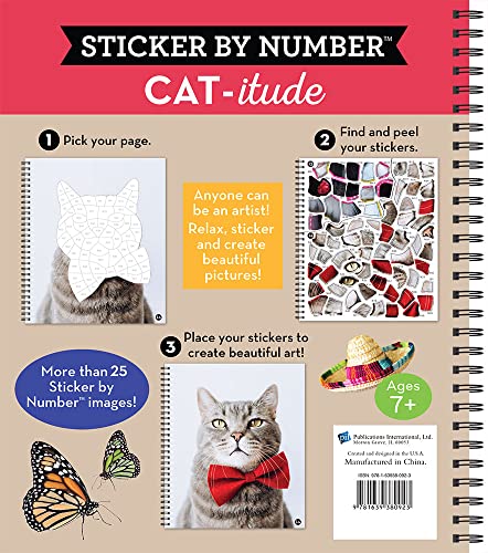 Brain Games - Sticker by Number: Cat-itude