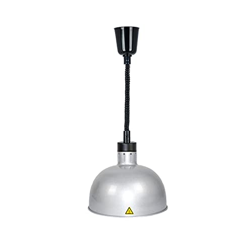 FXJ Food Heat Lamp Food Warmer, Food Heat Lamp Buffet Retractable Heat Lamp for Restaurant Hanging Heating Lamp for Food Warming Restaurant Warmer Food Service (Silver)