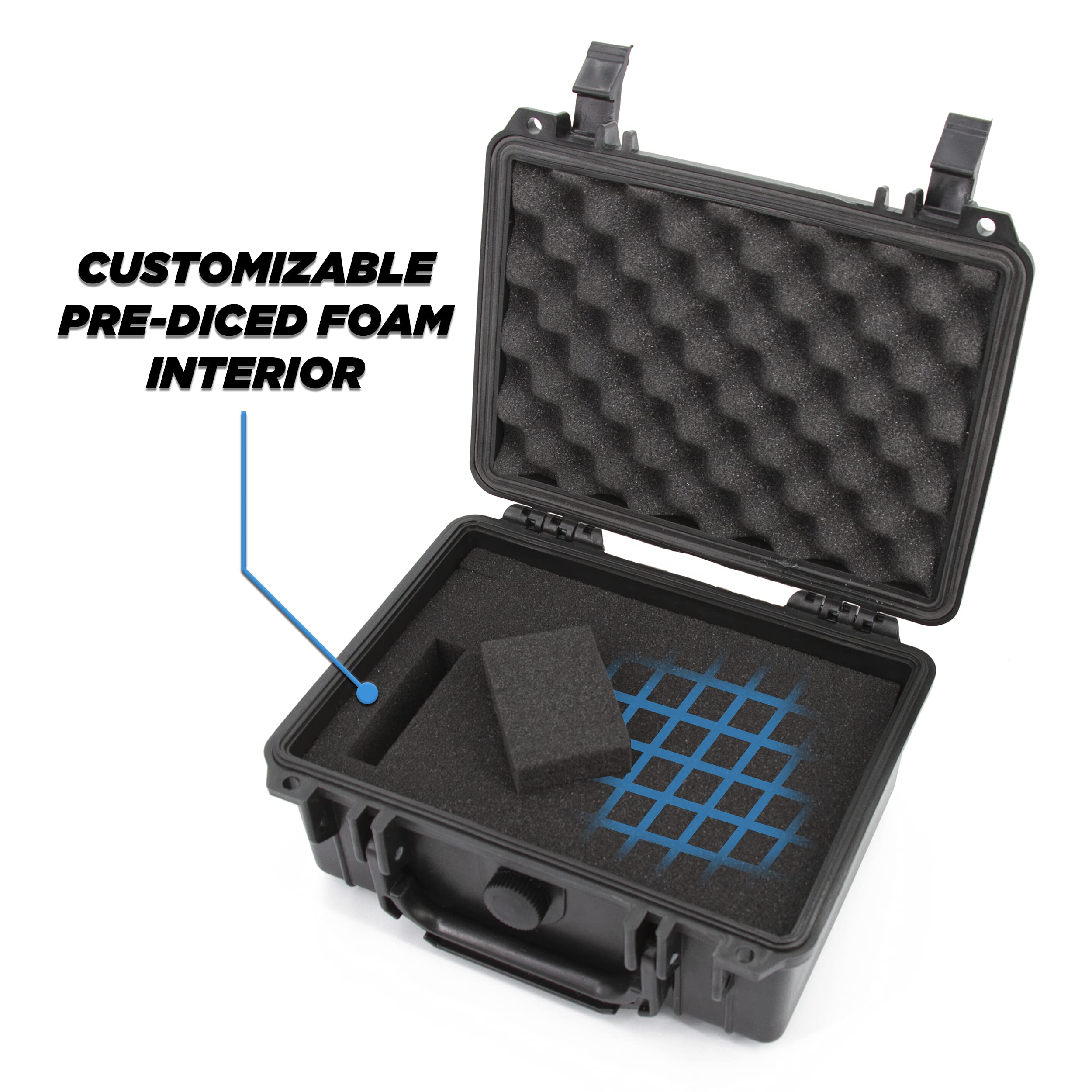 CASEMATIX Waterproof Trading Card Case for 550 Cards - Hard Shell Trading Card Box with Customizable Foam Compatible with Magic The Gathering, Cards Against Humanity and Standard TCGs