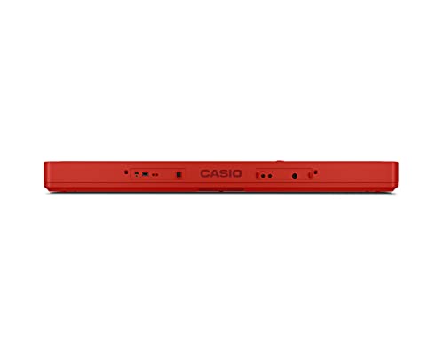 Casio Casiotone CT-S1 61-Key Portable Digital Keyboard - Red Bundle with Adjustable Stand, Bench, Headphones, Sustain Pedal, Instructional Book, Instructional DVD, and Austin Bazaar Polishing Cloth
