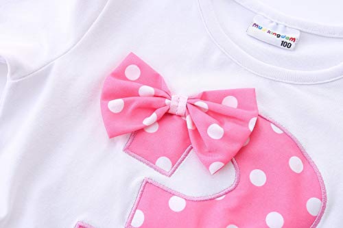 Mud Kingdom 4 Year Old Birthday Dress Girl Cute 4 Long Sleeve Pink