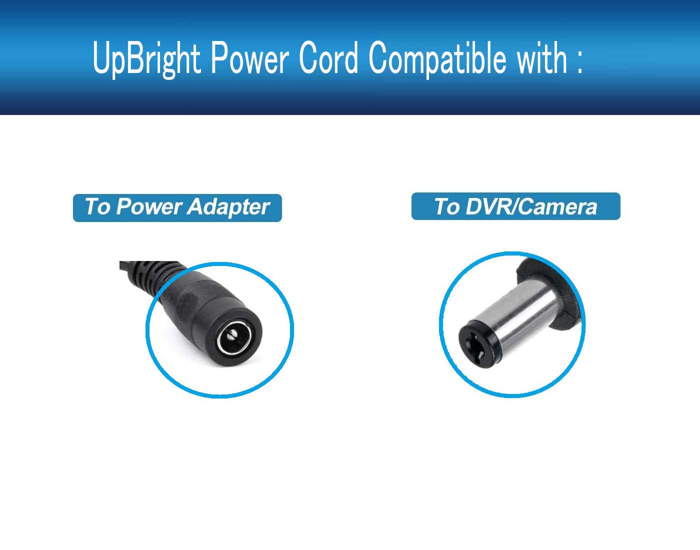 OEM Genuine Parts 8 Way Splitter Cable+ 12V 2.5A AC/DC Adapter Compatible with Lorex ACC-U81 Q-See SWANN CCTV Camera DVR SRDVR8 SWDVK8 DVR8 1000 DVR8-1400 DVR8-1425 1450 1500 BX1202500 ACCPWR12V500