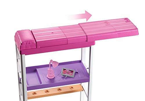 Barbie Doll and Furniture Set, Loft Bed with Transforming Bunk Beds and Desk Accessories, Gift Set for 3 to 7 Year Olds
