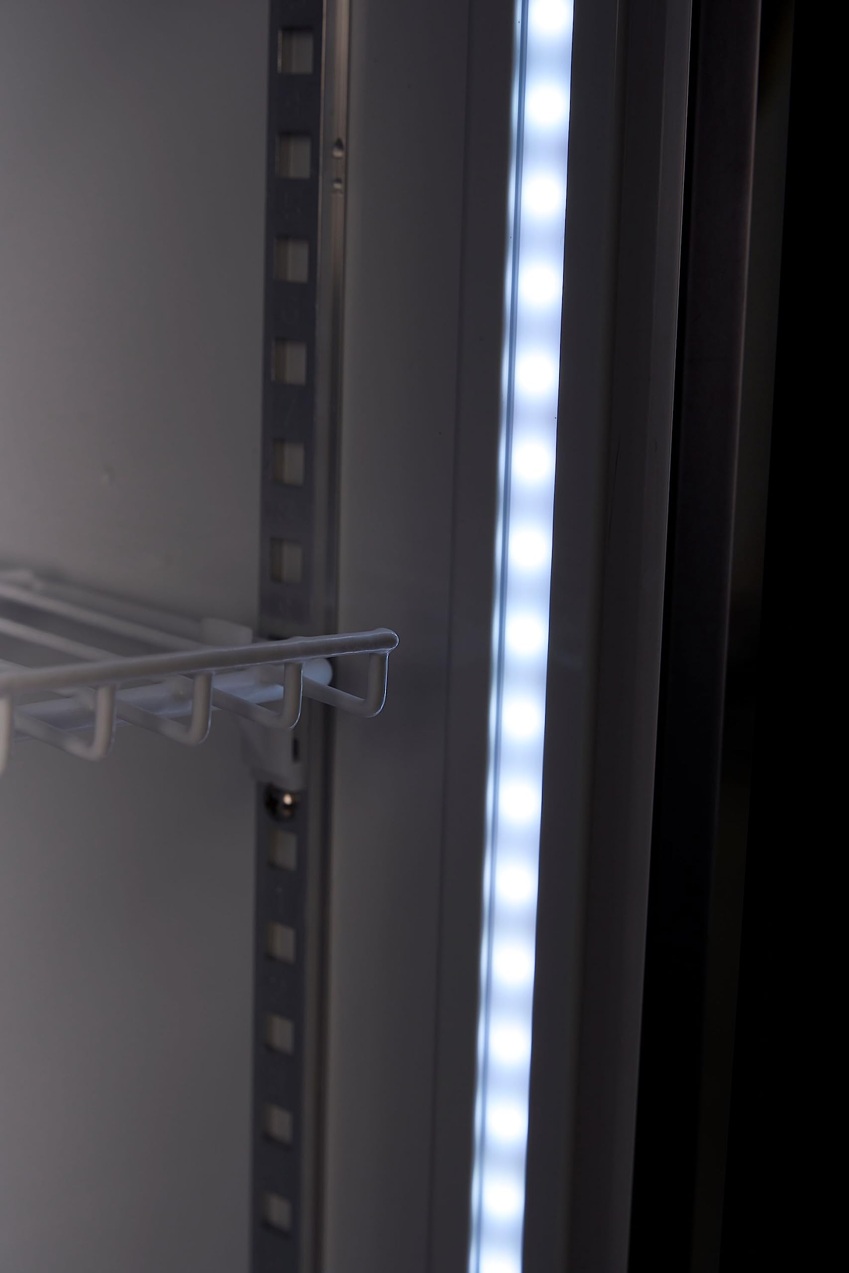 PremiumLevella Glass Door Display Refrigerator 10.0 cu ft Commercial Beverage Cooler Merchandiser With Sleek LED Light Strip