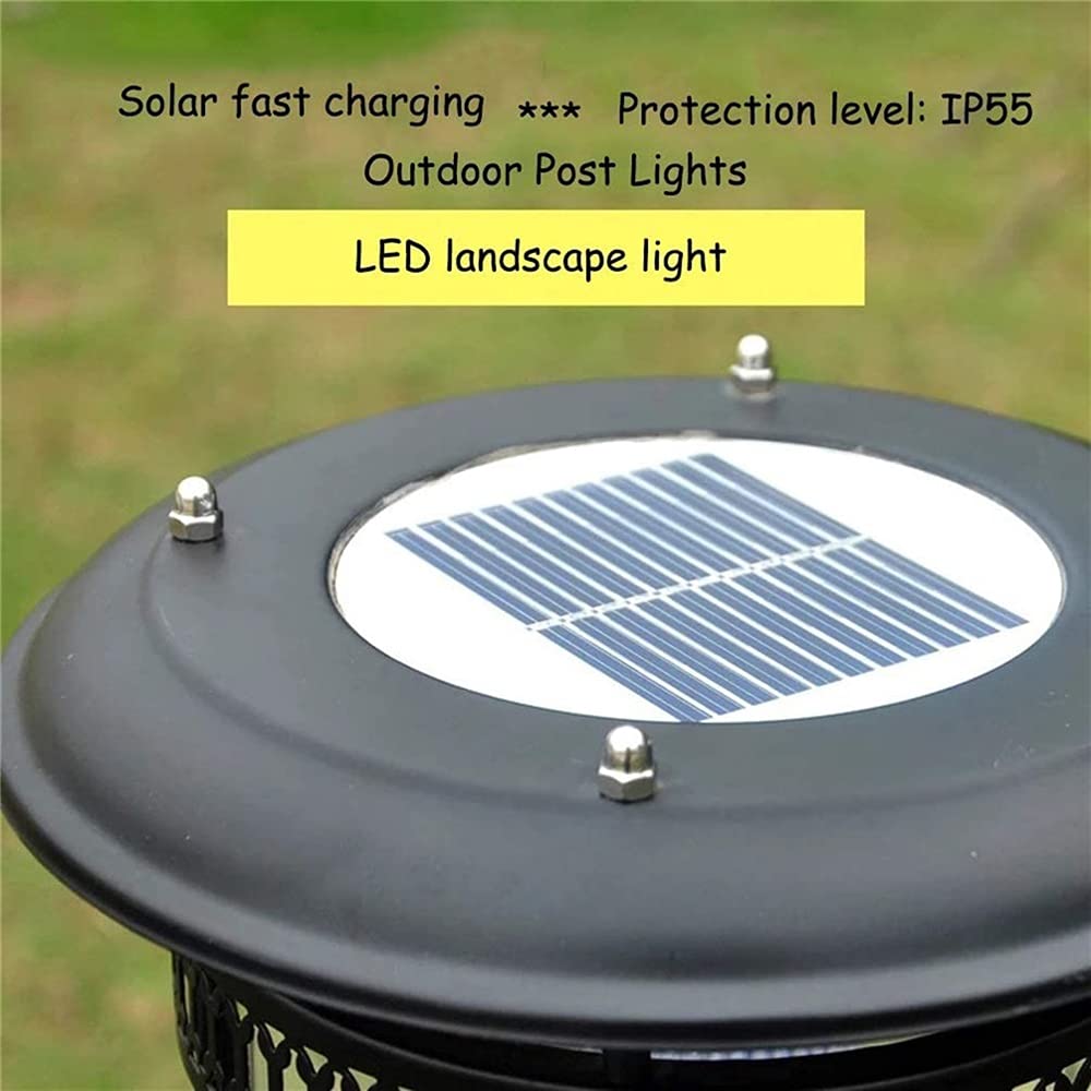 KLFJFD Solar Lights Outdoor,Modern Minimalist Courtyard Lamp,LED Waterproof Post Lights Outdoor Garden Solar Post Lamp,for Home Garden