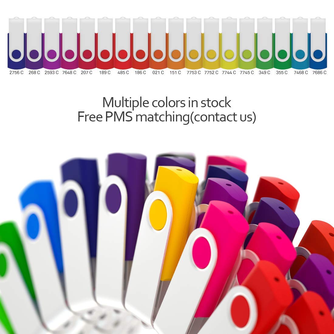 MEINAMI Customized USB Flash Drive in Box Thumb Drive Personalized Memory Stick 4GB 25 Pack