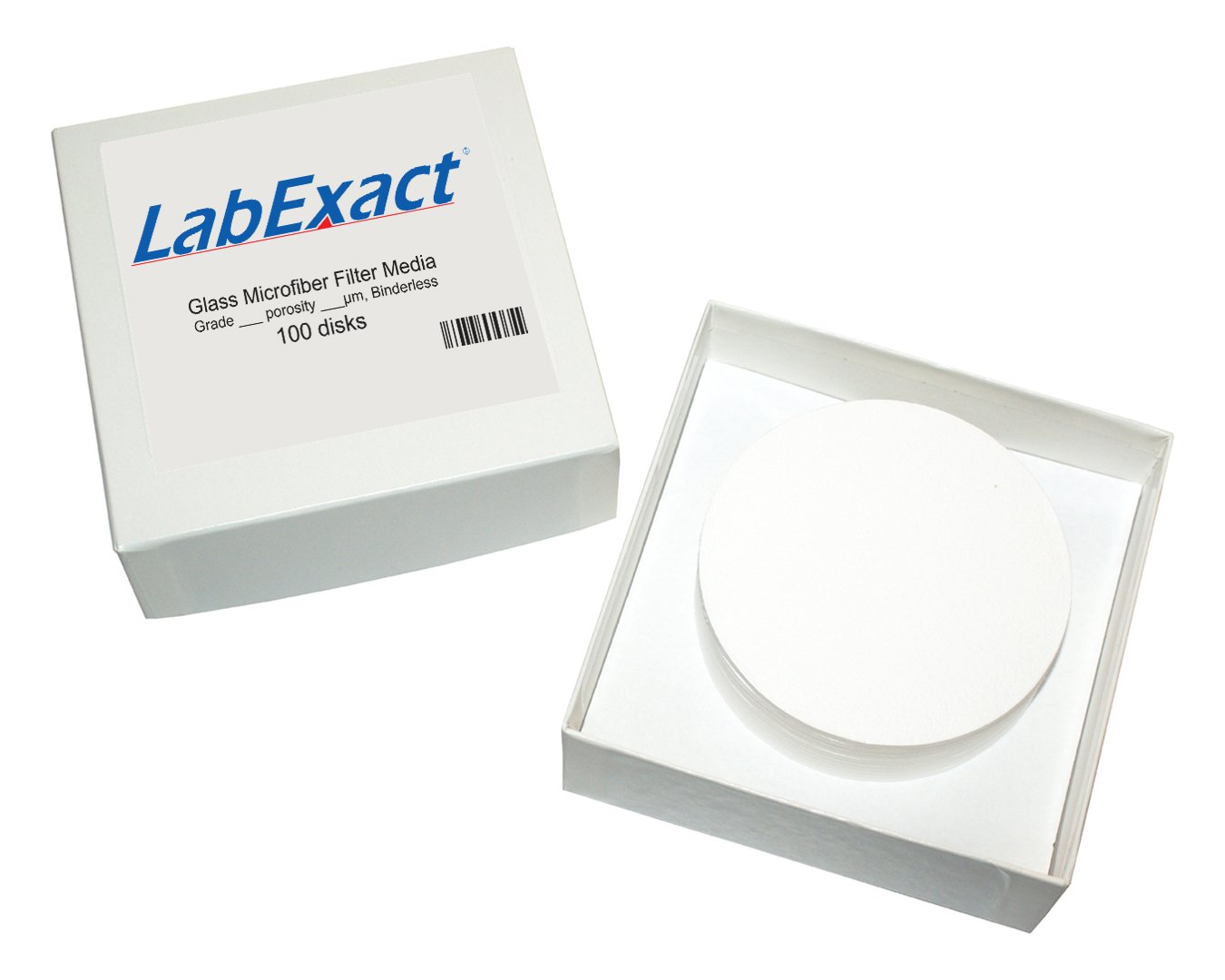 LabExact 1200011 Grade A Glass Microfiber Filter, Binderless Borosilicate Glass, 1.6”m, 7.0cm (Pack of 100)