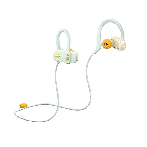 JAM Live Fast Workout Earphones 30 ft. Bluetooth Range, IP67 Sweat Resistant Earbuds 3 Sizes Included, 12 Hour Battery Life, Hands-Free Calling Cream Soda HX-EP404CS