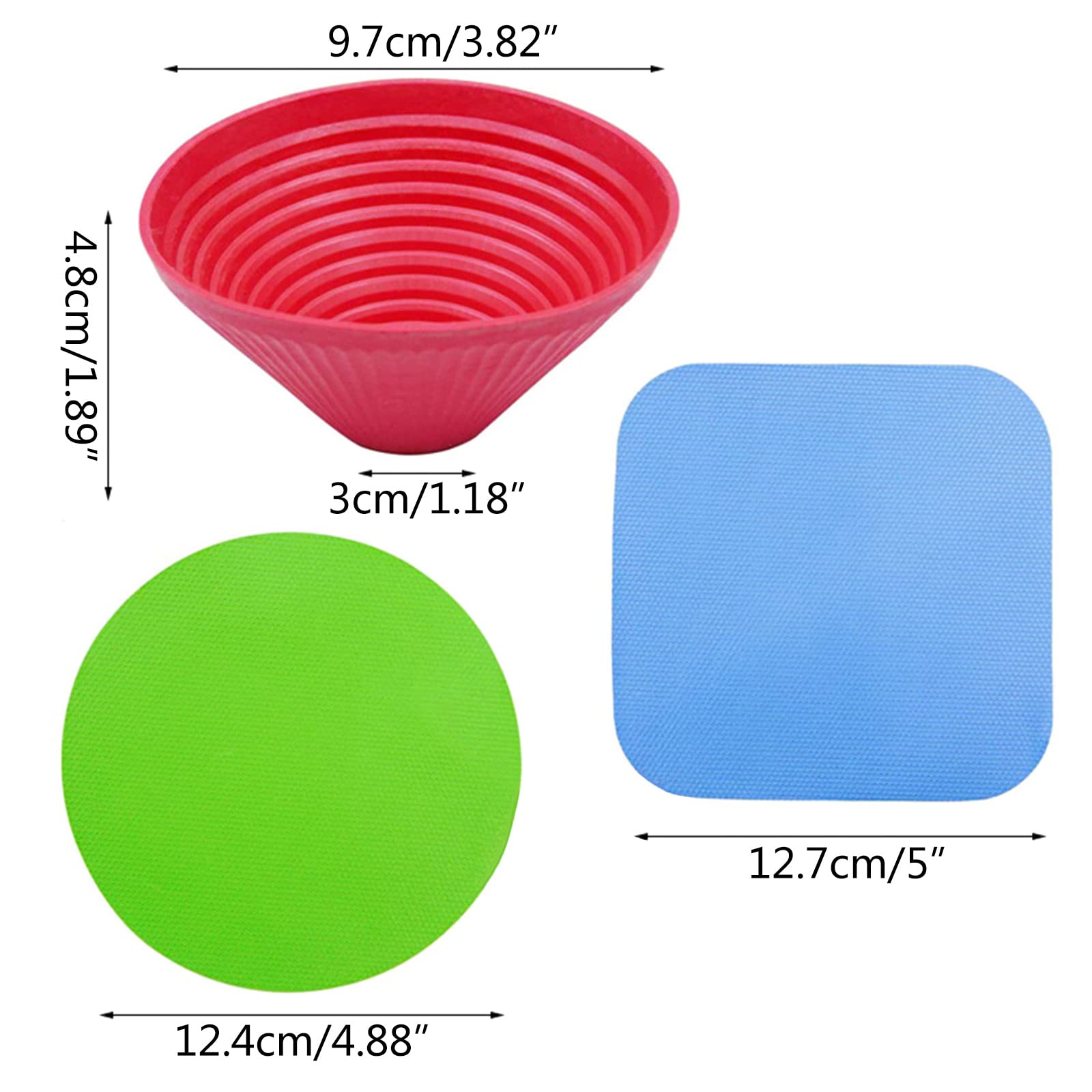 Beertoy 3 Pcs Rubber Heat Insulation Pad Rubber Grippers Rubber Jar Opener Grippers Rubber Material for Elderly Children Women Heat Insulation Pads