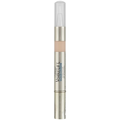L'Oréal Paris Makeup Visible Lift Serum Absolute Concealer, illuminates and conceals for smoother, brighter, even skin, light hydrating formula won't settle into lines or wrinkles, Fair, 0.05 fl. oz.