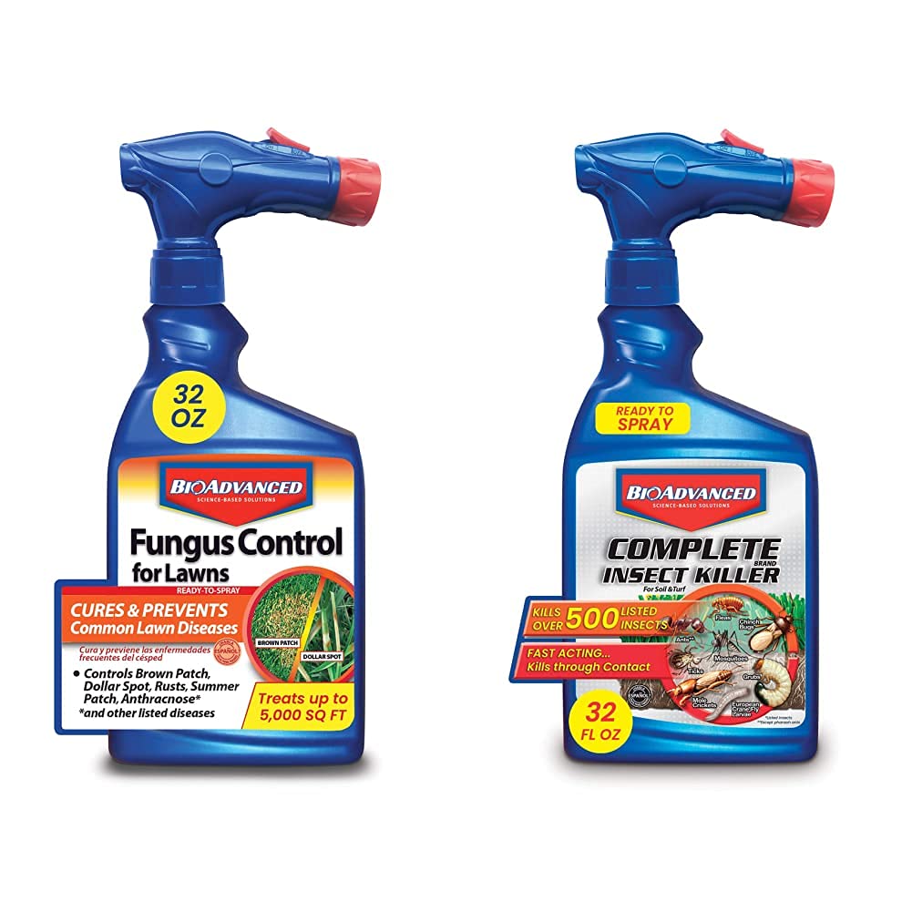 BIOADVANCED Fungus Control for Lawns Bundled with Complete Insect Killer, 32oz Ready to Spray