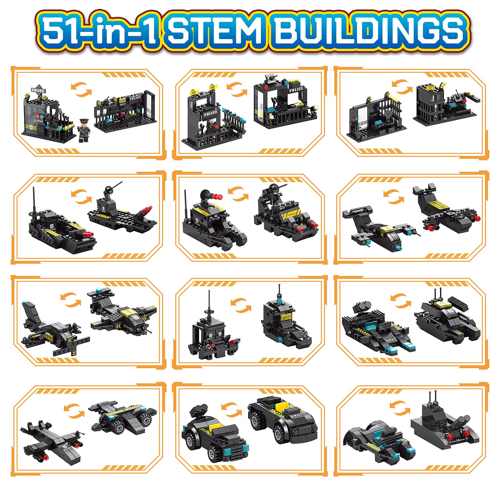 HISTOYE 35-in-1 832 PCS STEM Robot Building Kit for Kids 8-12 Erector Sets for Boys Age 8-12 Engineering Building Blocks STEM Projects Toys for 6 7 8 9 10 11 12+ Year Old Boys Girls