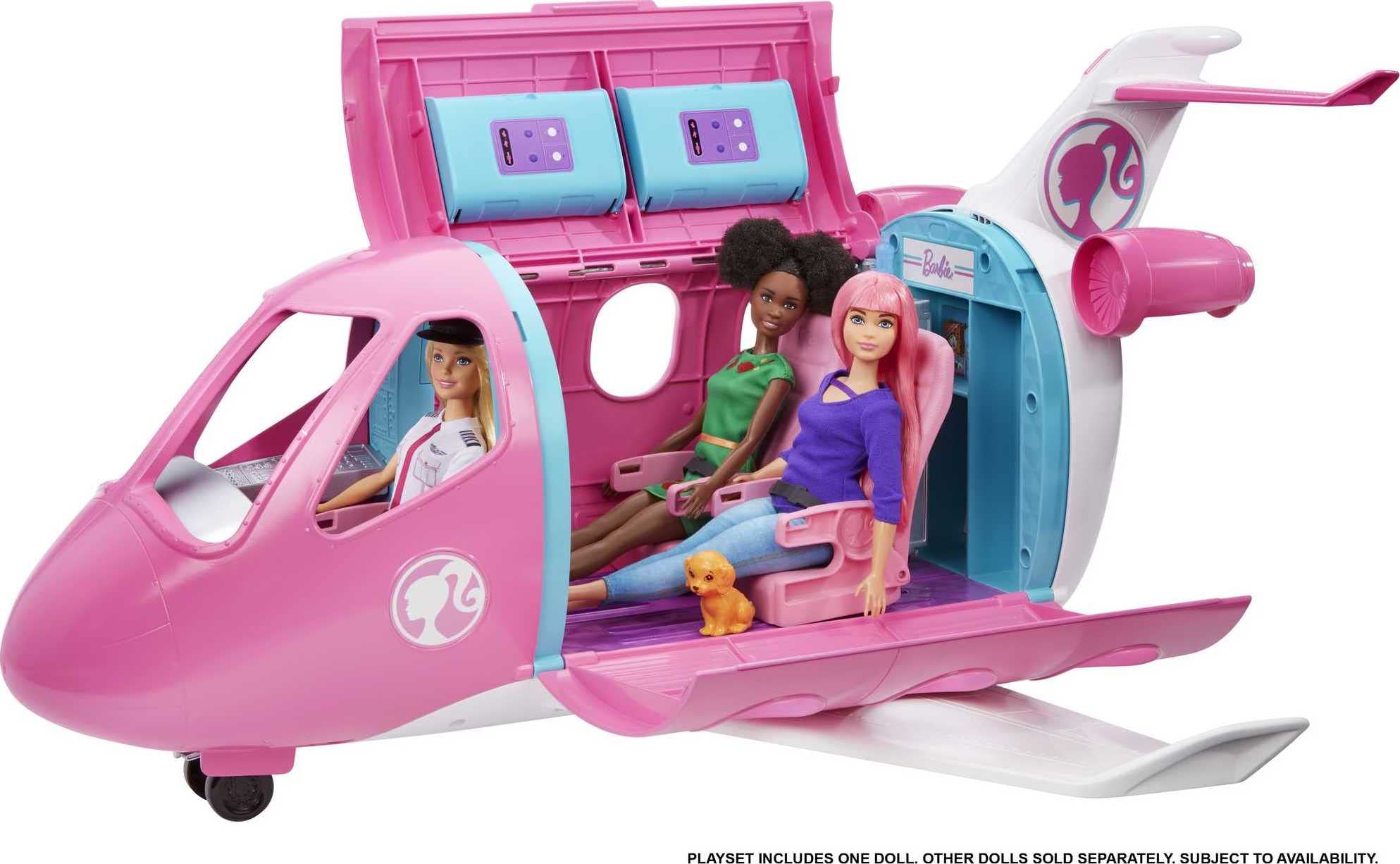 Barbie Dreamplane Transforming Playset with Doll and 15+ Travel-Themed Pieces