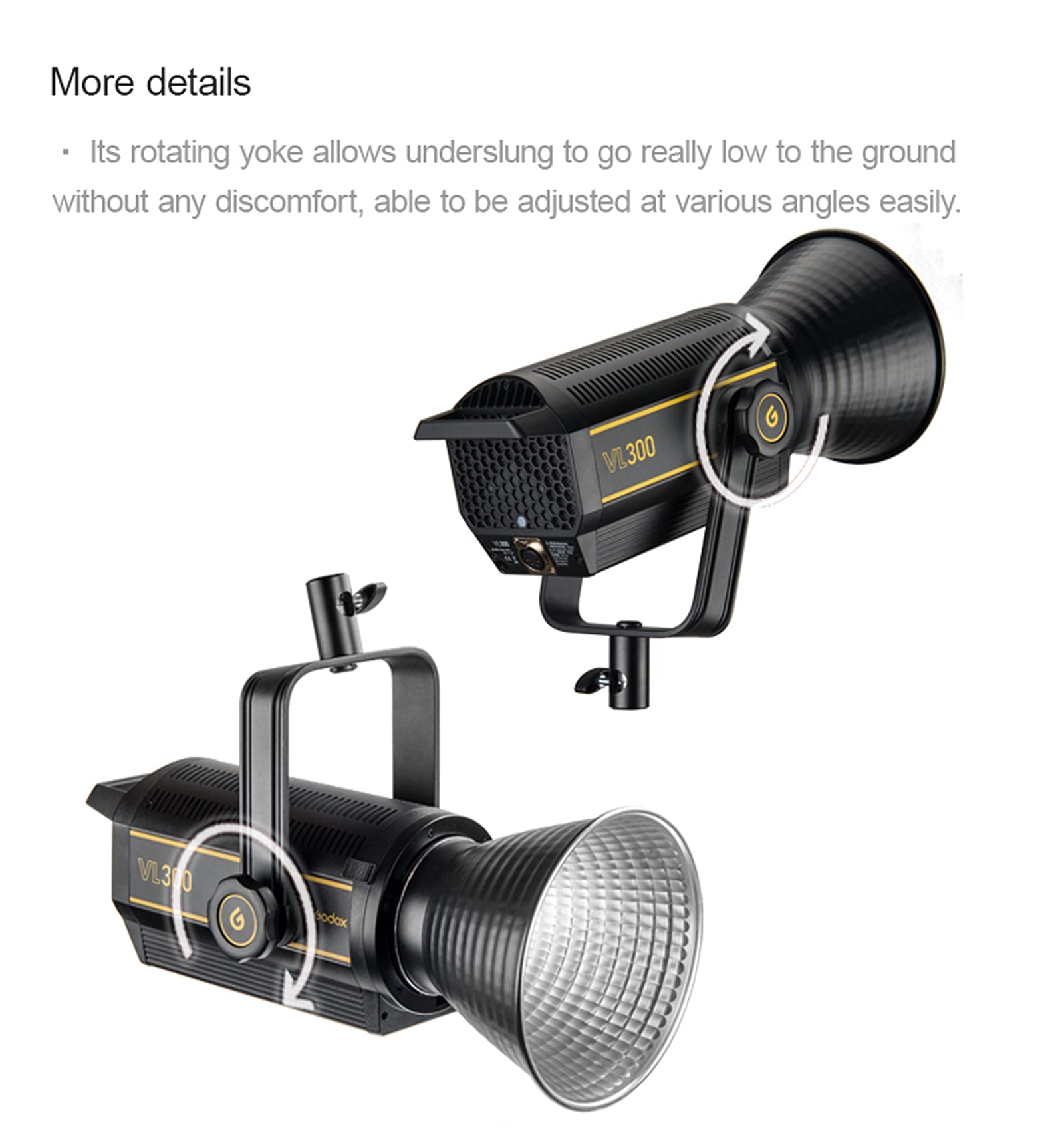 Godox VL300 300w New LED Lights,5600K Day Light, CRI 96+, TLCI 95, for Ideal Light Source for Newborn Photography, Still Life Photography, Portrait, Studio Lighting,Interview Lighting, Video Filming.