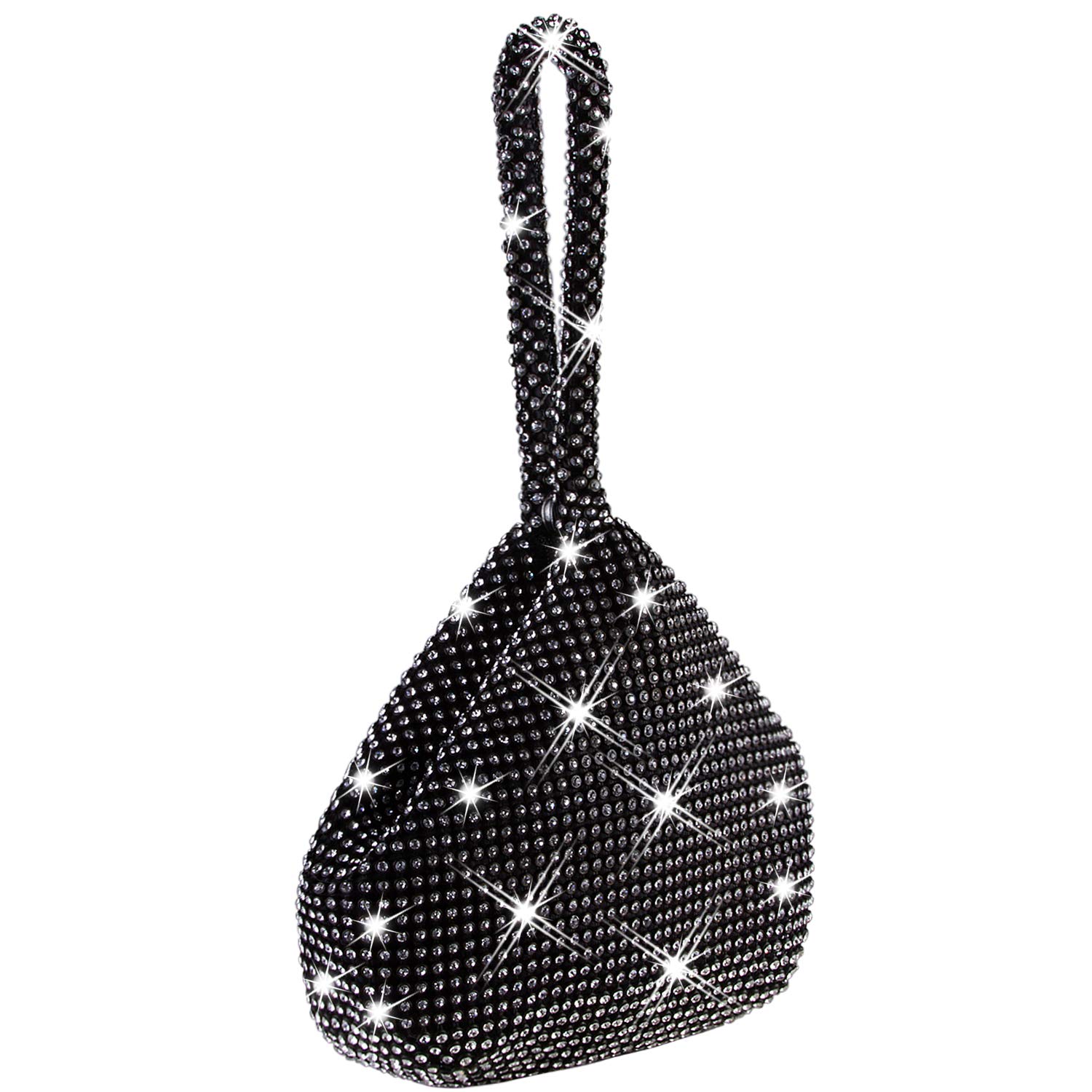 CROWN GUIDE Women's Vintage Evening Bags Clutches Bling Beaded Wedding Party Gowns Formal Prom Purses Handbags With Wristlet Gold