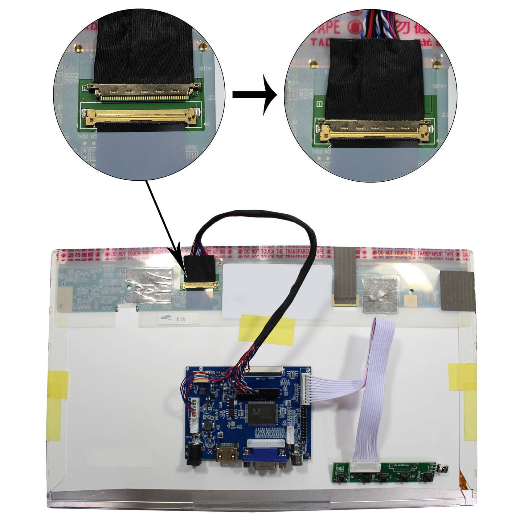HDMI VGA 2AV LVDs Controller Board 40Pin for 10.1" 1024x600 LTN101NT02 B101AW06 LP101WSA B101AW03 CLAA101BN01 LCD Panel