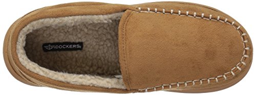 Dockers Men's Craig Ultra-Light Mid Moccasin Premium Slippers, Beige, 12 M US