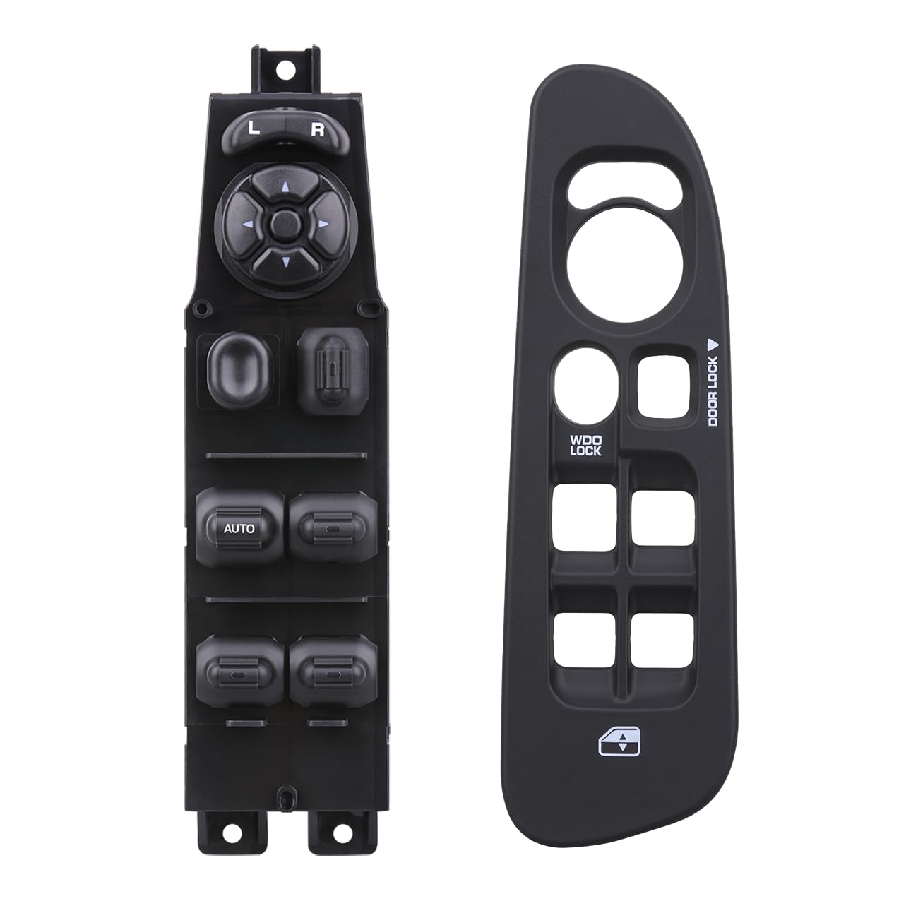 AiYiGu Power Door Window Switch+Bezel Master Control Compatible with 2002-2009 Dodge Ram, 2001-2004 Dodge Dakota, 01-03 Dodge Durango, 05-09 Dodge Sprinter, Replaces 56049805AB 68171680AA 641-00653